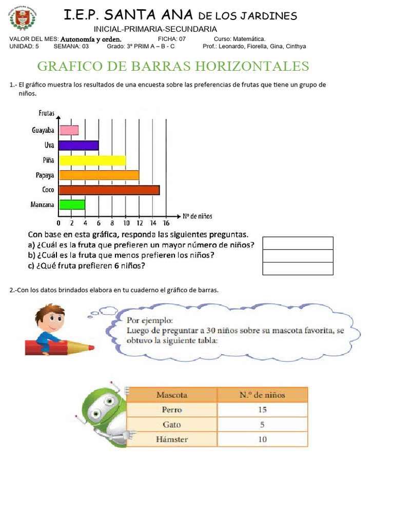 Tema 7 - Grafico de Barras Horizontales | PDF