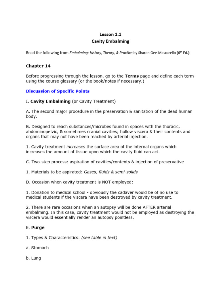 Cavity Embalming Techniques and Tools | PDF | Autopsy | Abdomen