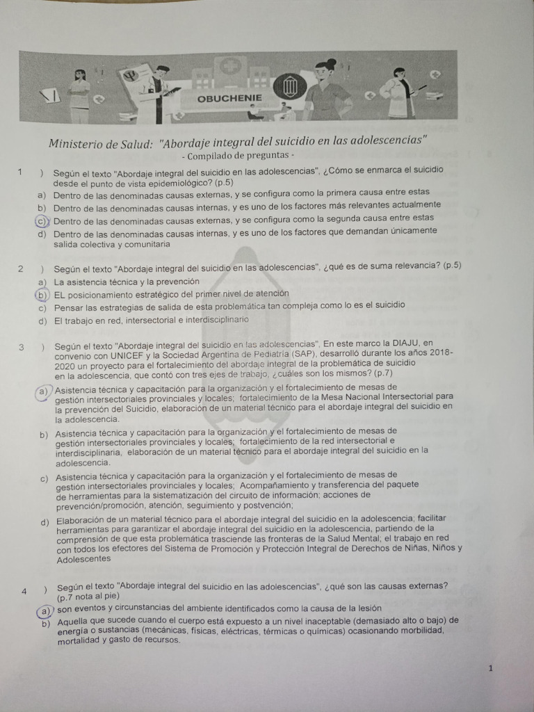 Abordaje Suicidio Adolescencia (Compilado) | PDF