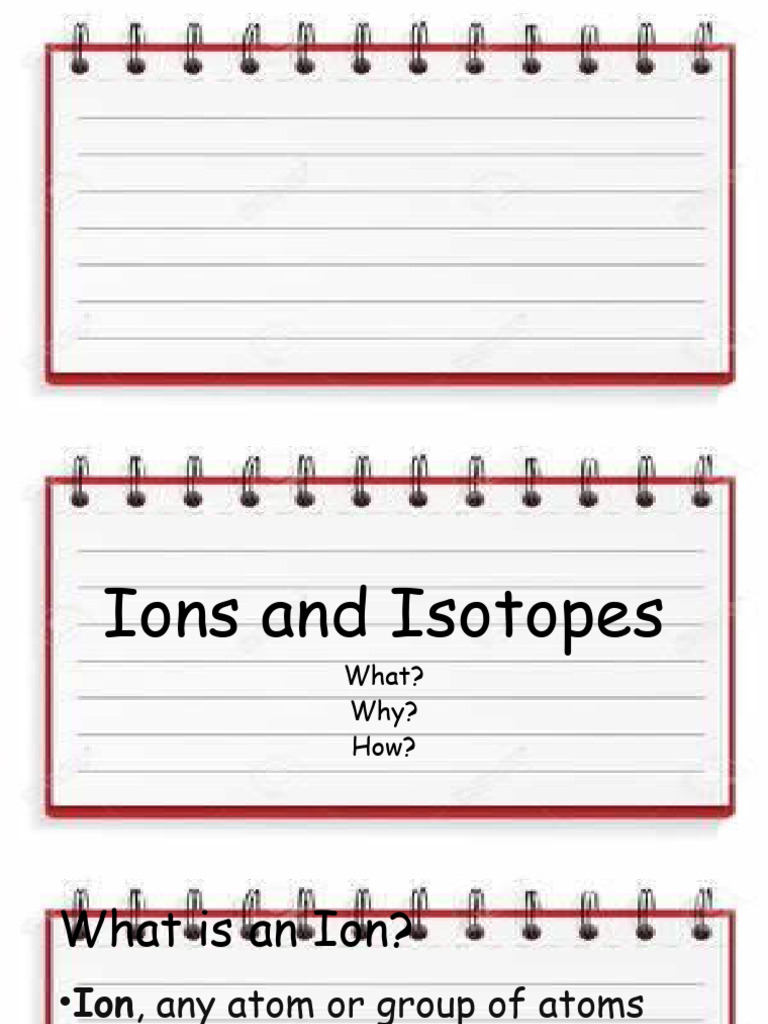 Ions and Isotopes | PDF