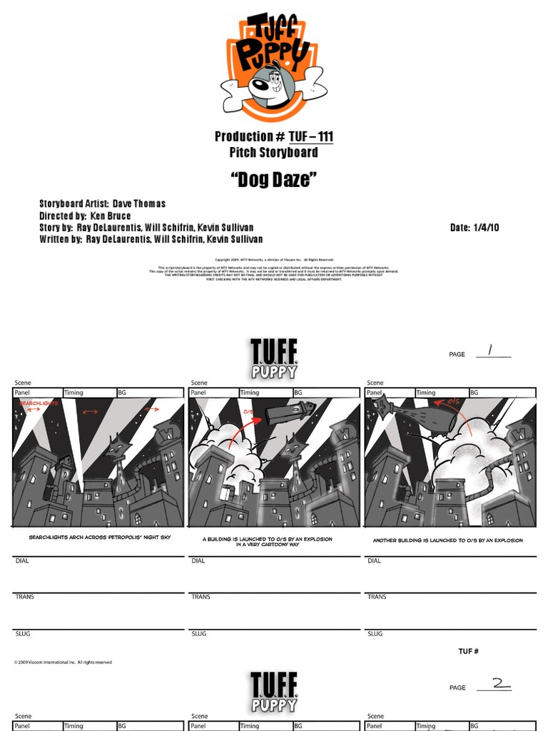 Dog Daze Storyboard Overview | PDF