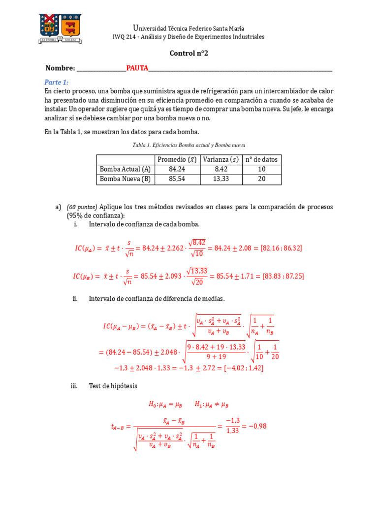 Control 2 Pauta | PDF | Integral | Análisis