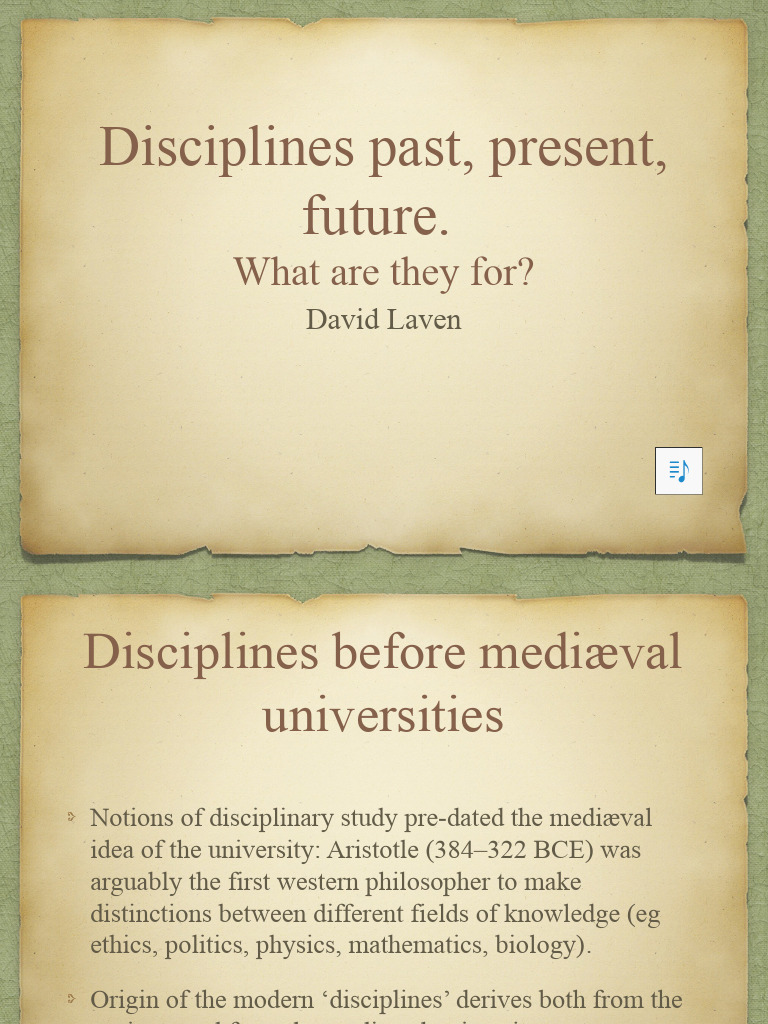 David Laven - Disciplines, Past, Present, Future | PDF