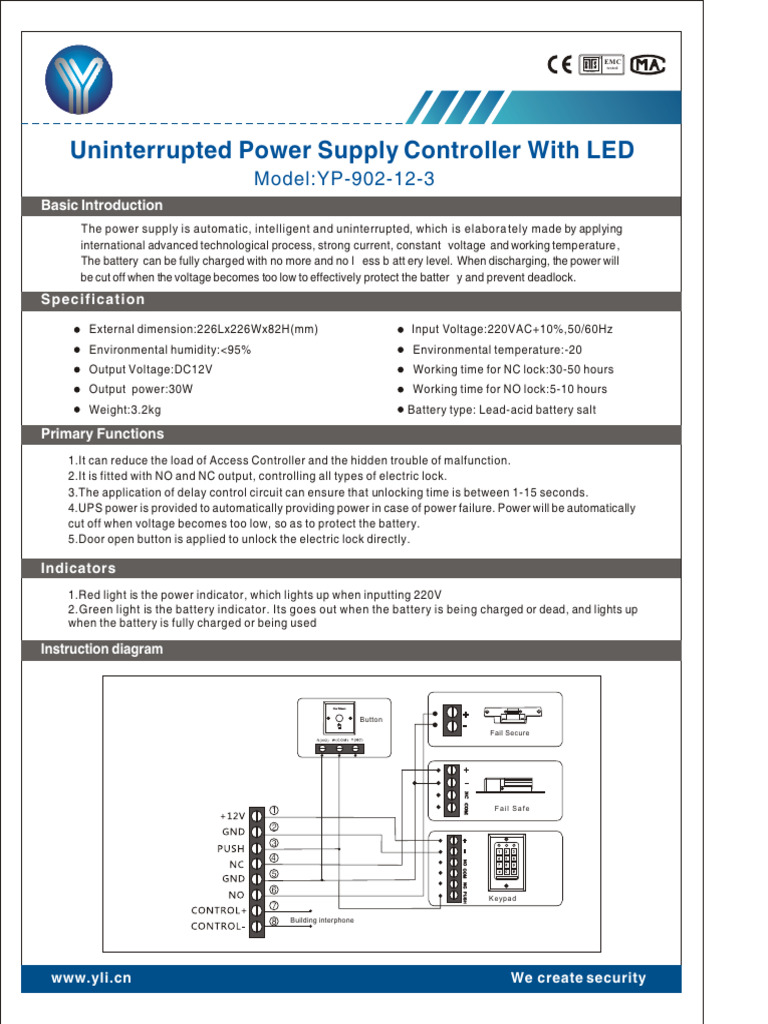 Yli474023 - Yli Yp902123ypb7pak | PDF | Power Supply | Electronics