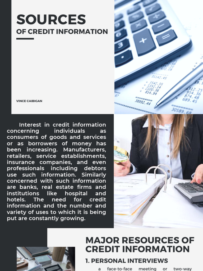 Major Sources of Credit Information | PDF