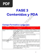 1ro CONTENIDOS Y PDA FASE 3 LENGUAJES | PDF | Escritura | Comunicación