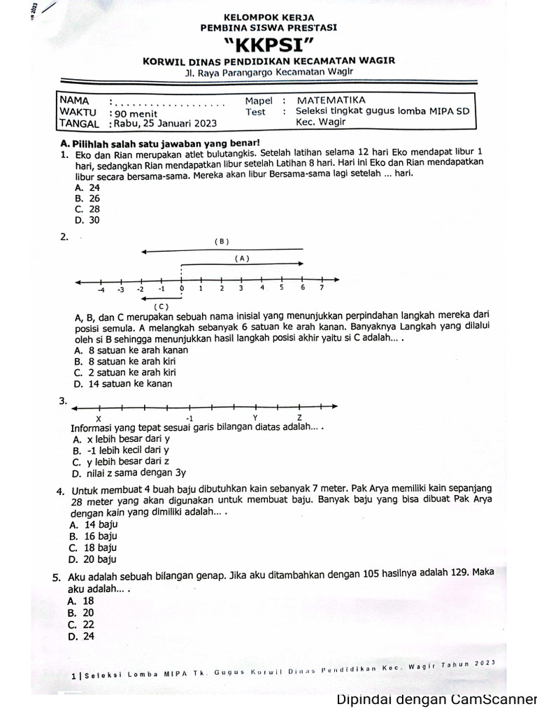 Soal Mapel Mat | PDF