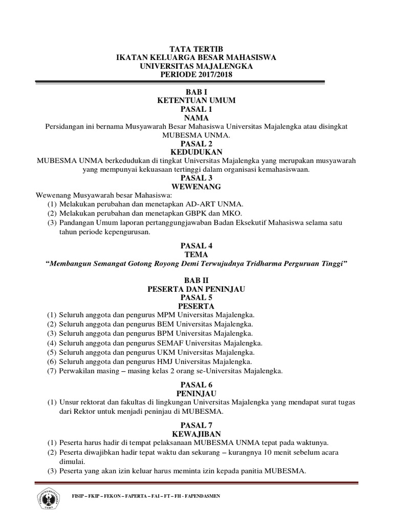 TATIB ADART GBPK MKO FIX Doc | PDF