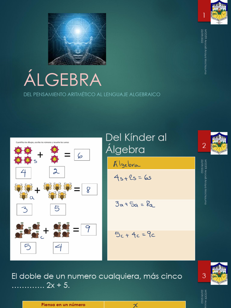 Algebra Tema I 1.2 Lenguaje Algebraico | PDF | Multiplicación | Álgebra