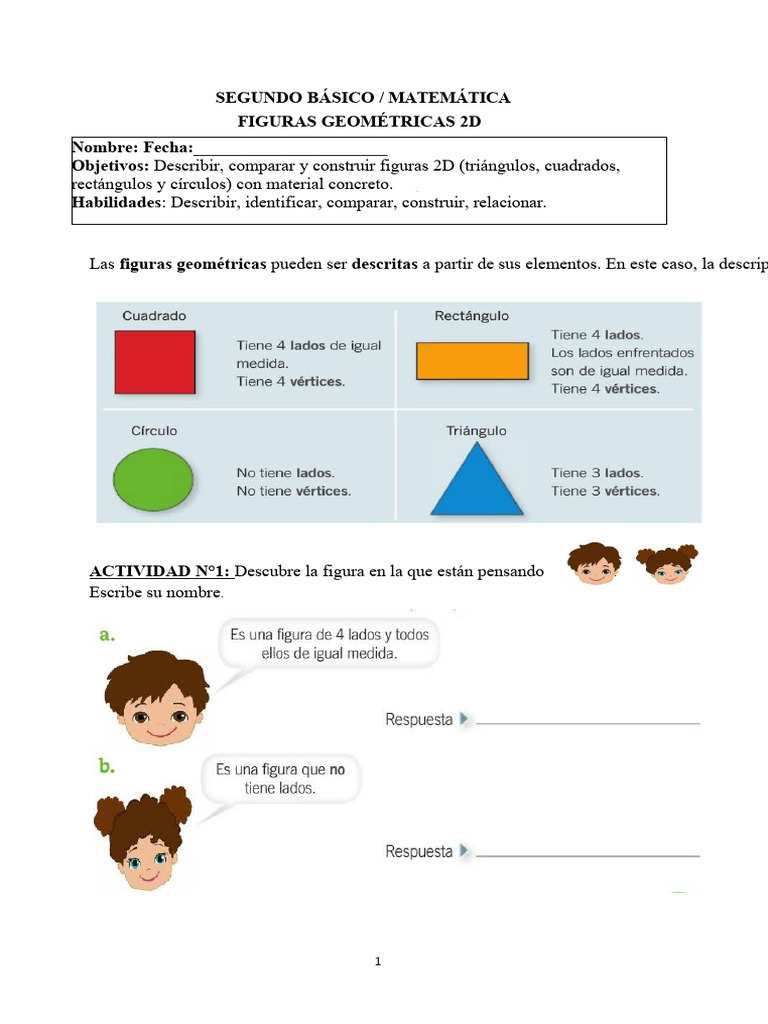 Figuras 2D para Segundo Básico | PDF