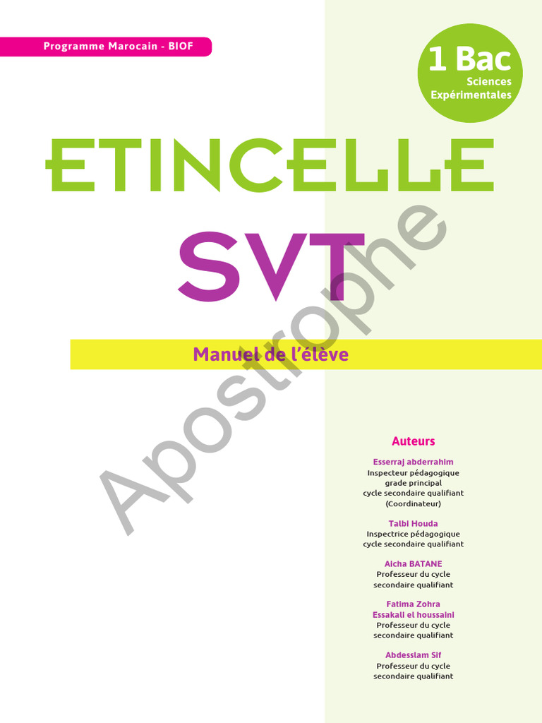 Etincelle - Manuelle 1bac SVT Biof Compressed | PDF | Fossile | Géologie