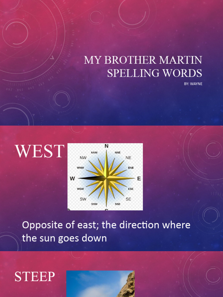 My Brother Martin Spelling Words | PDF