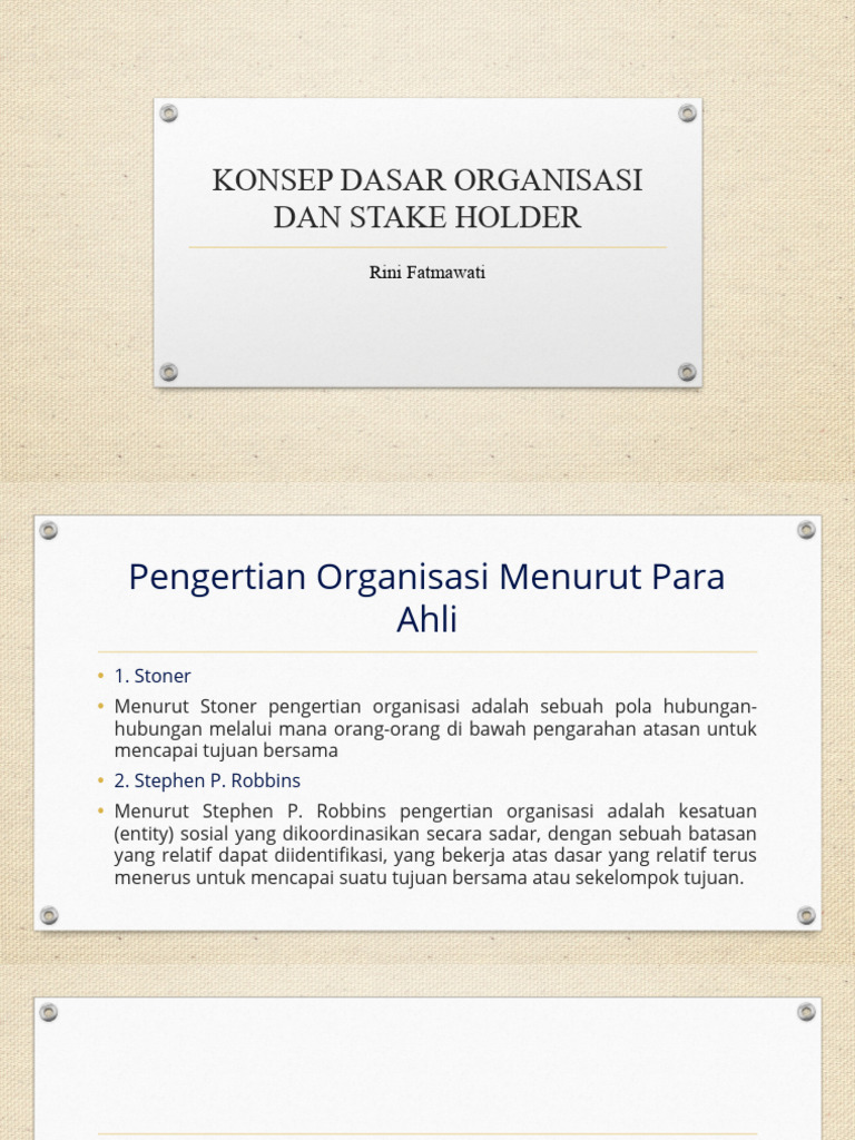 2 Konsep Organisasi Dan StakeHolder | PDF