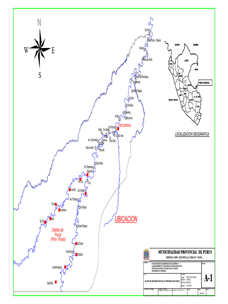 2.-PLANO DE UBICACION DE C-N - DE LA PROVINCIA DE PURUS-Modelo | PDF