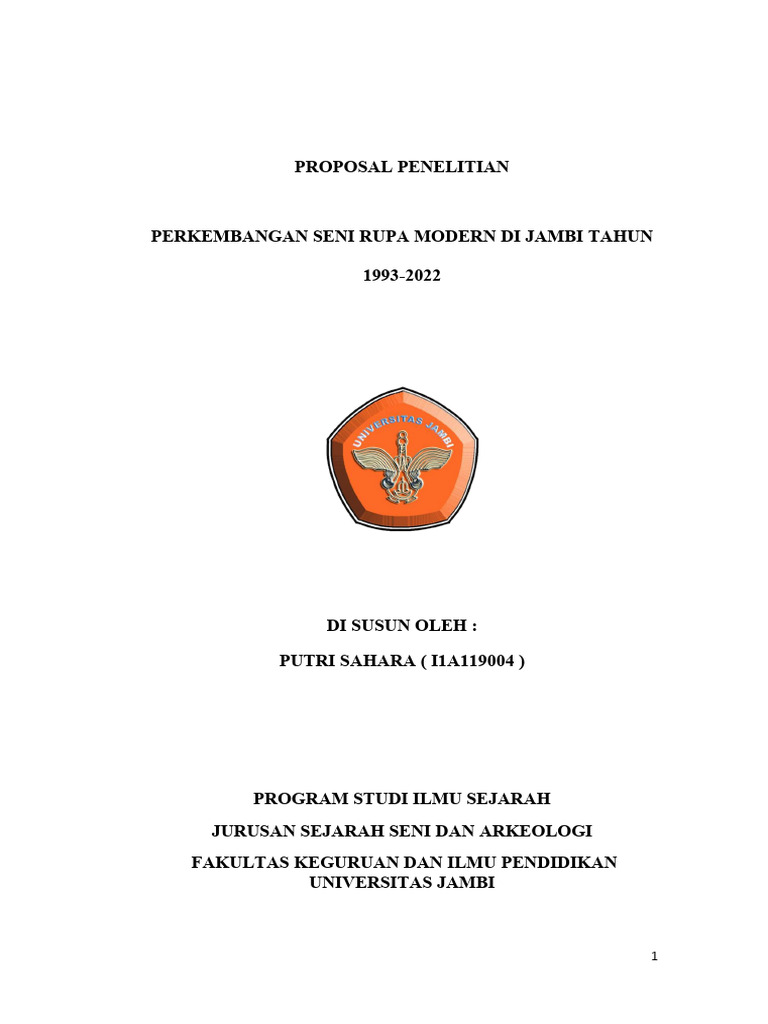 Proposal Sejarah Seni Rupa Sarah | PDF