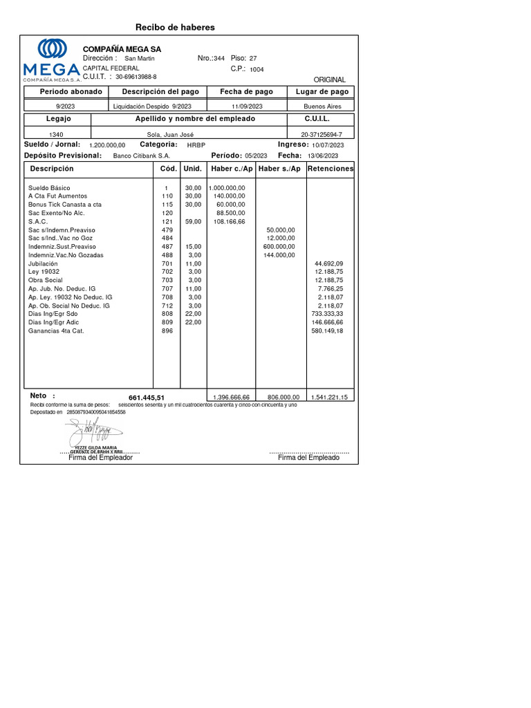 2023-09 Recibos ED - 2023-09 | PDF