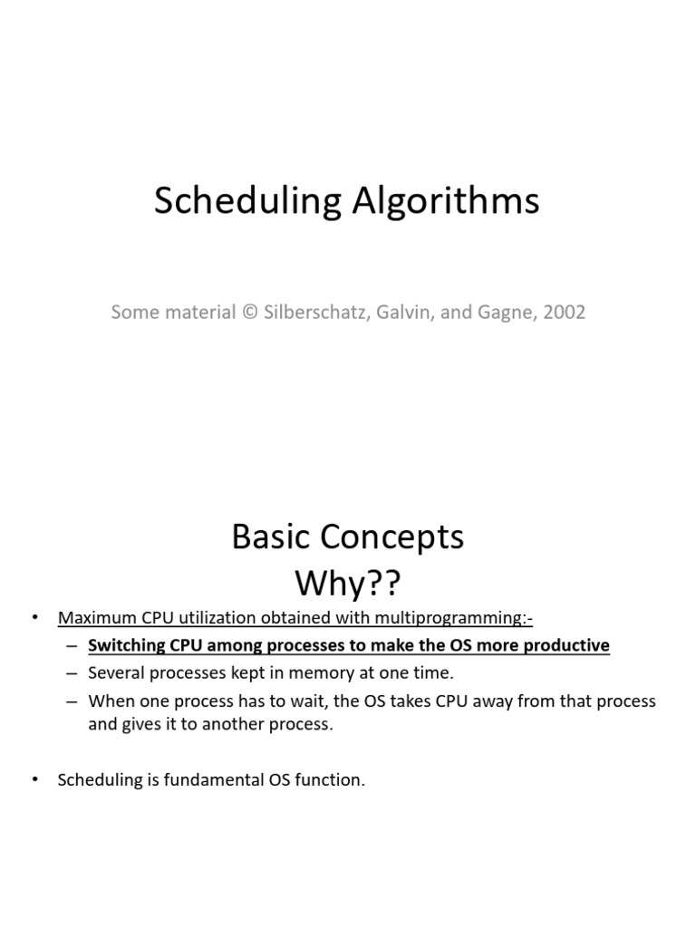 SDC 2.2 2.3 Scheduling Algorithms | PDF SDC 2.2 2.3 Scheduling Algorithms | PDF