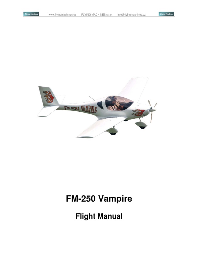 FM-250 Vampire Flight Manual | PDF | Airplane | Flight