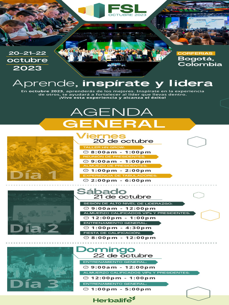 Agenda General FSL 2023 | PDF | Crecimiento personal y profesional
