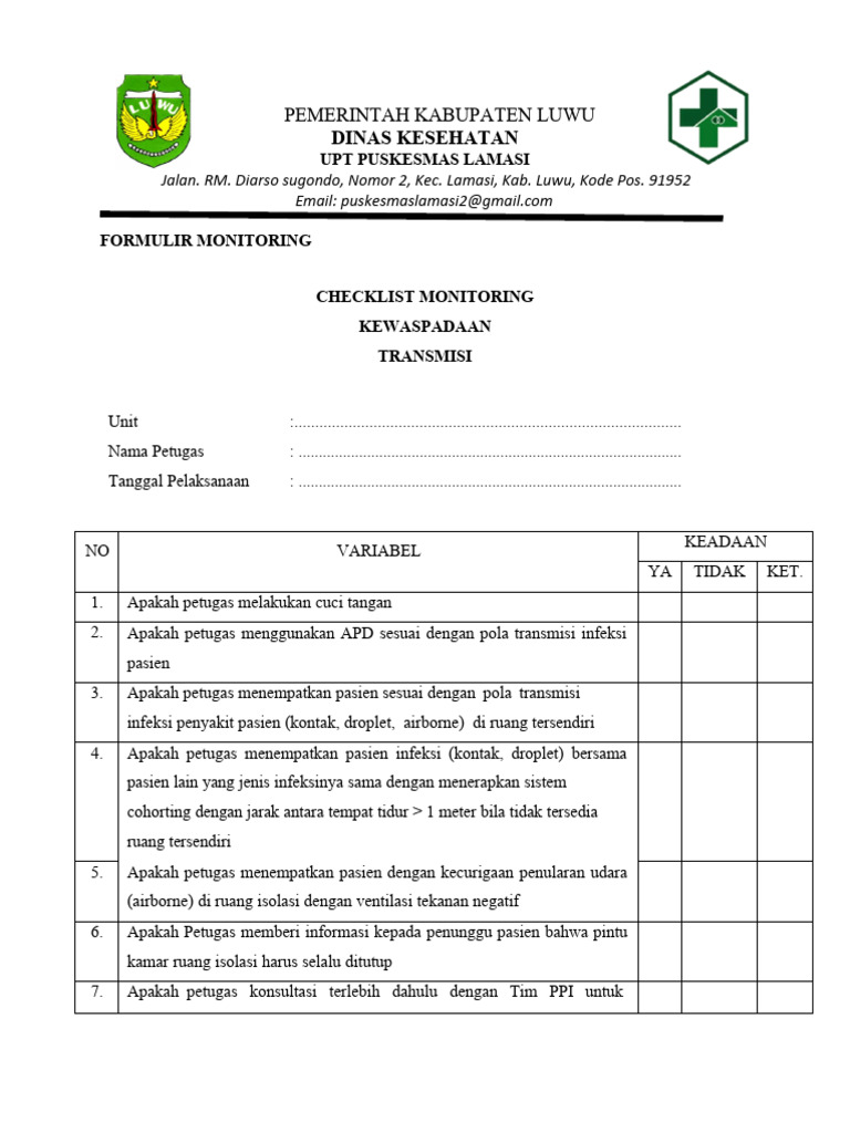 5551 Formulir Monitoring | PDF