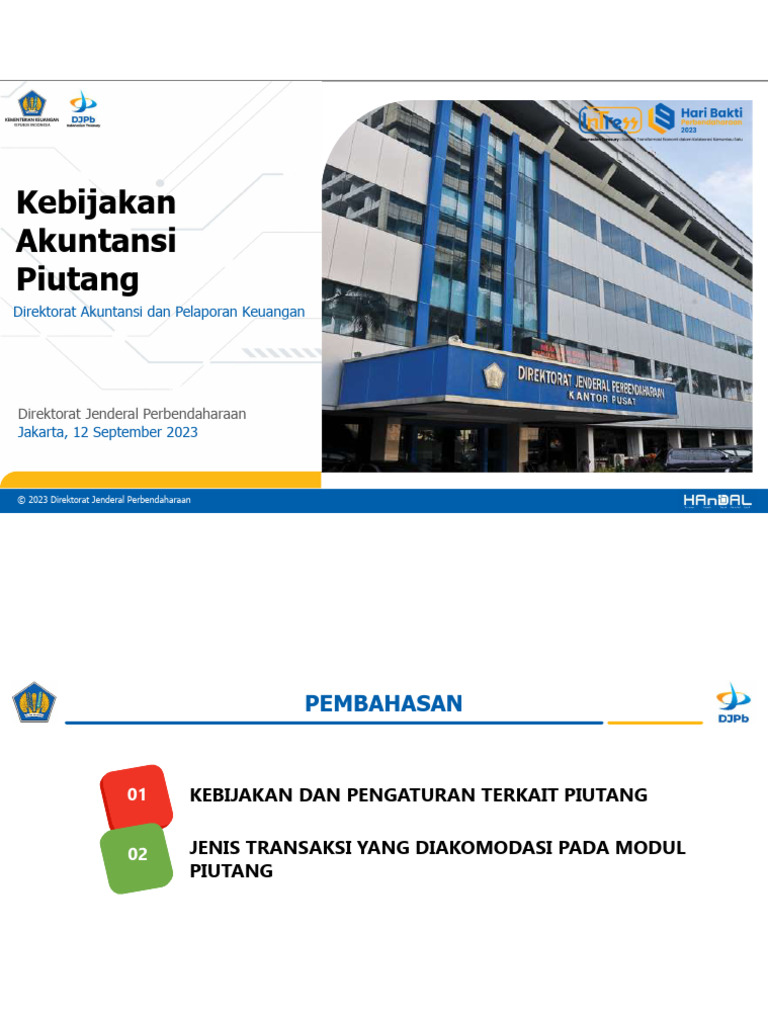 Materi CC PENGELOLAAN PIUTANG - Kebijakan Akuntansi Piutang - Narsum 2 Pak Didied | PDF