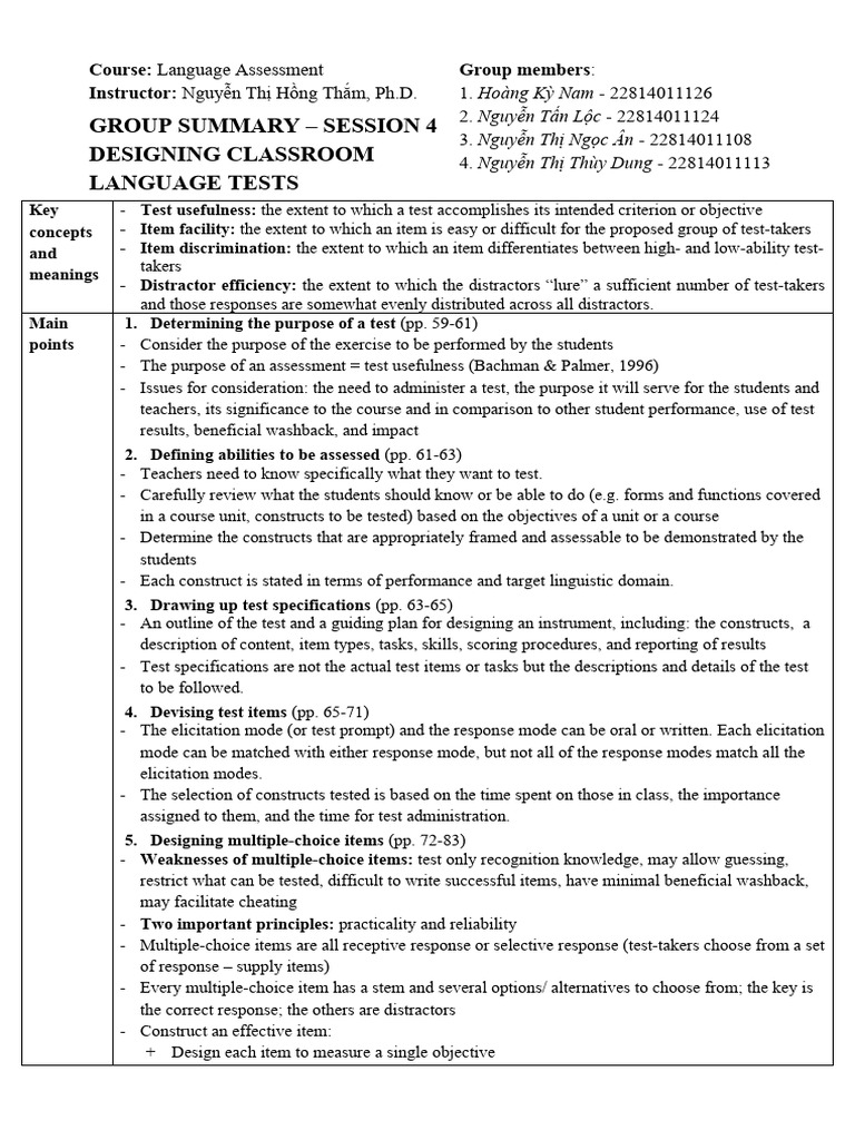 W4 - Group Summary - Group 3 | PDF | Multiple Choice | Behavior Modification