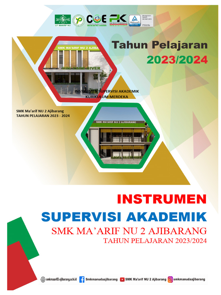 Instrumen Supervisi Akademik Ikm 2023-2024 | PDF