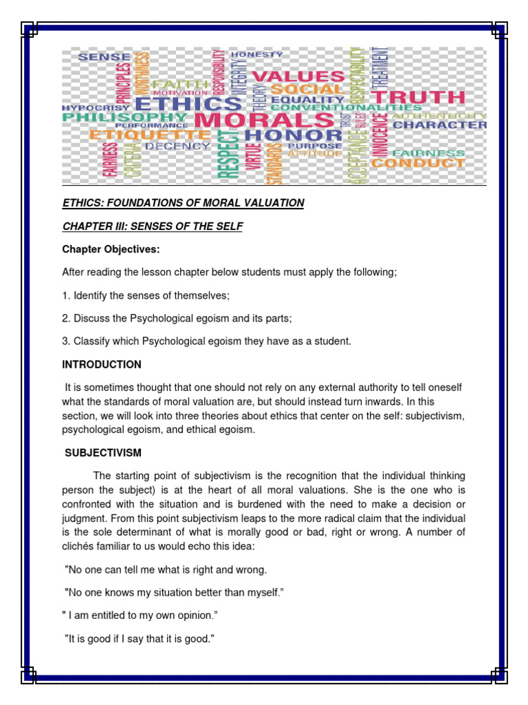 Understanding Psychological Egoism | PDF | Self-Improvement