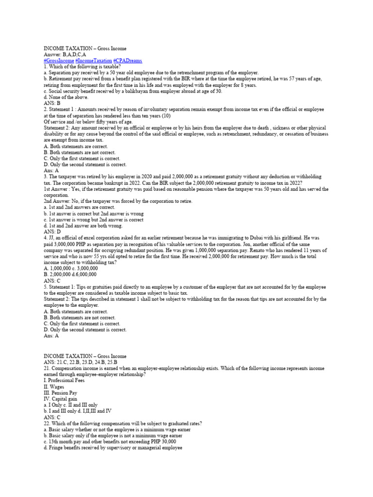 CPA Dreams Test Bank | PDF