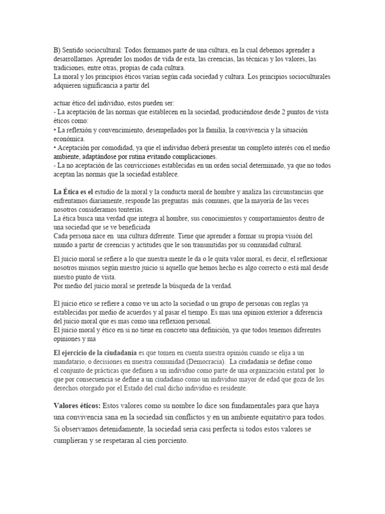 Etica | PDF | Moralidad | Sociedad