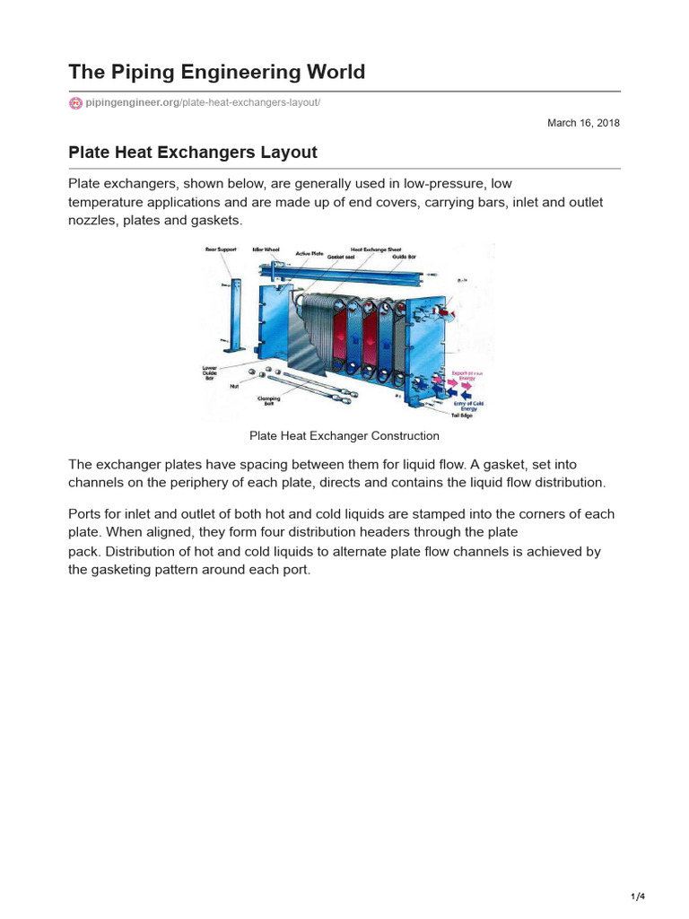 Plate Heat Exchanger | PDF