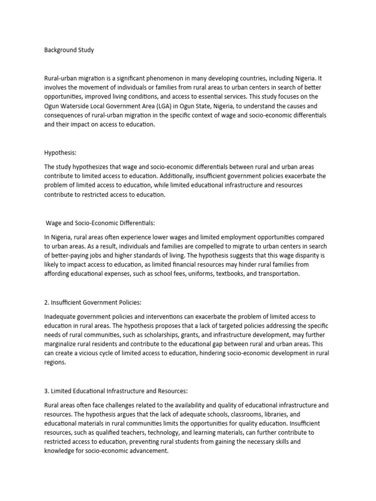 Background Study | PDF