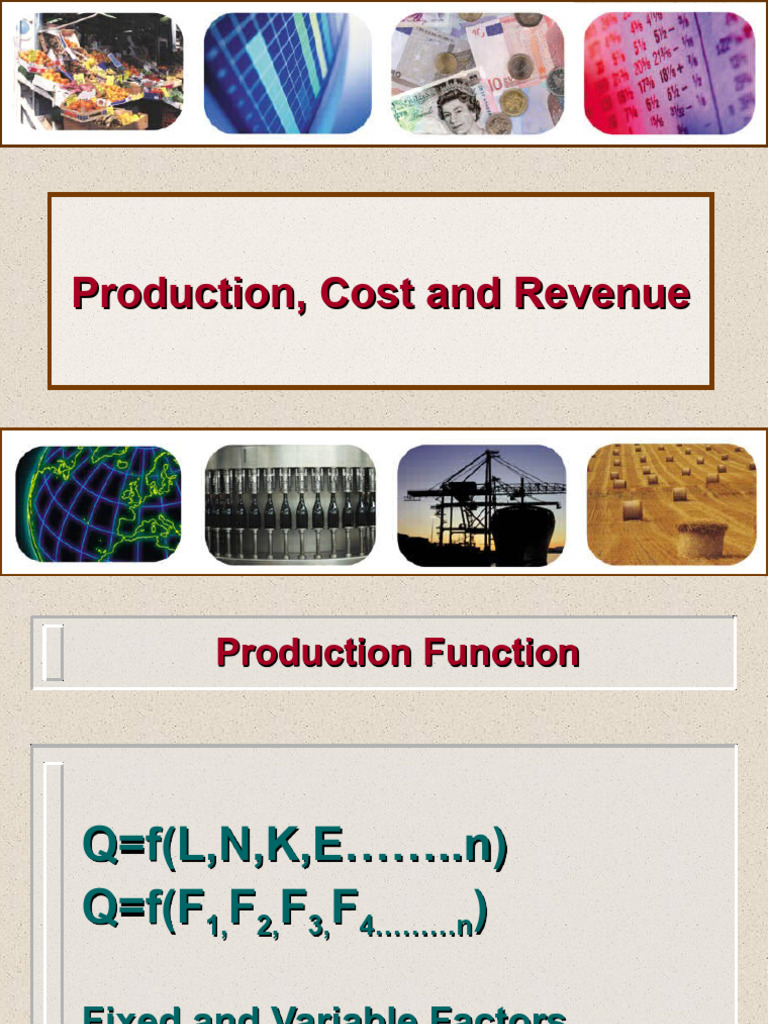 Production, Cost and Revenue | PDF | Business Economics | Service ...
