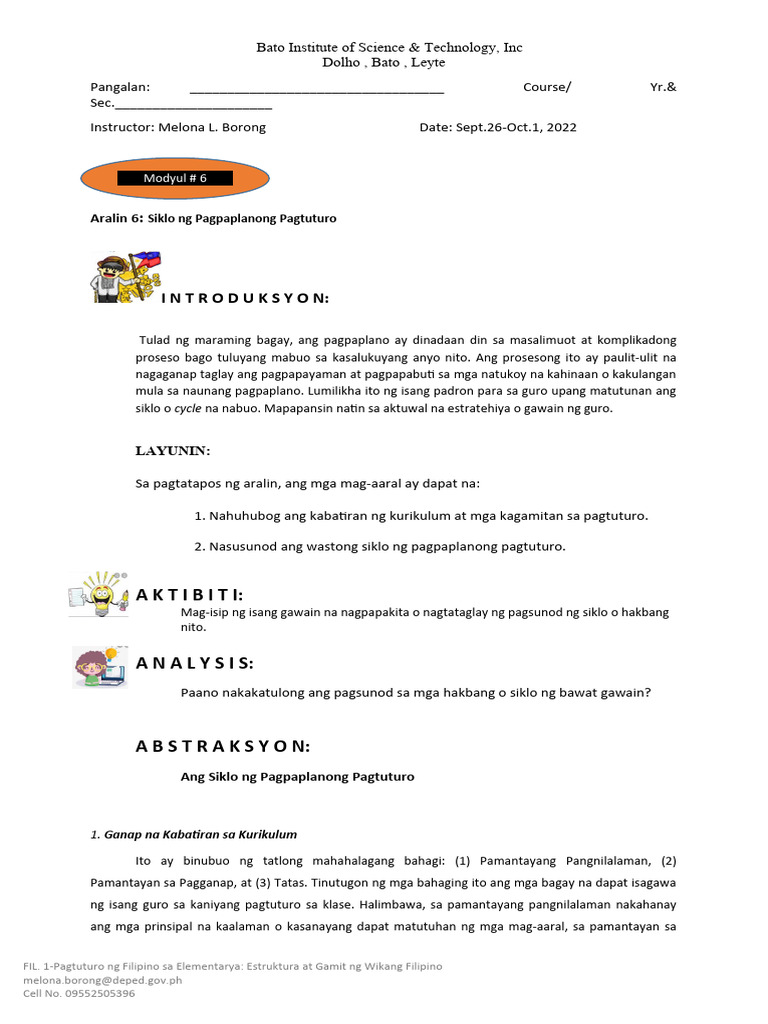 MODULE 6 Fil I | PDF