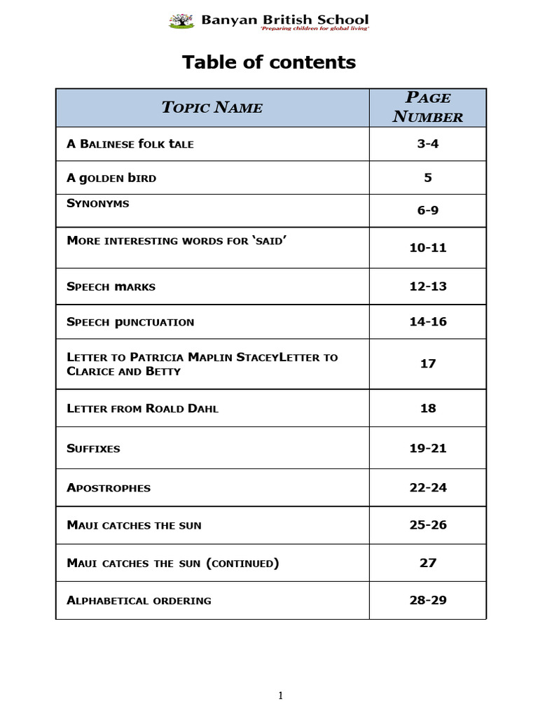 Class 3 English Workbook 1 | PDF