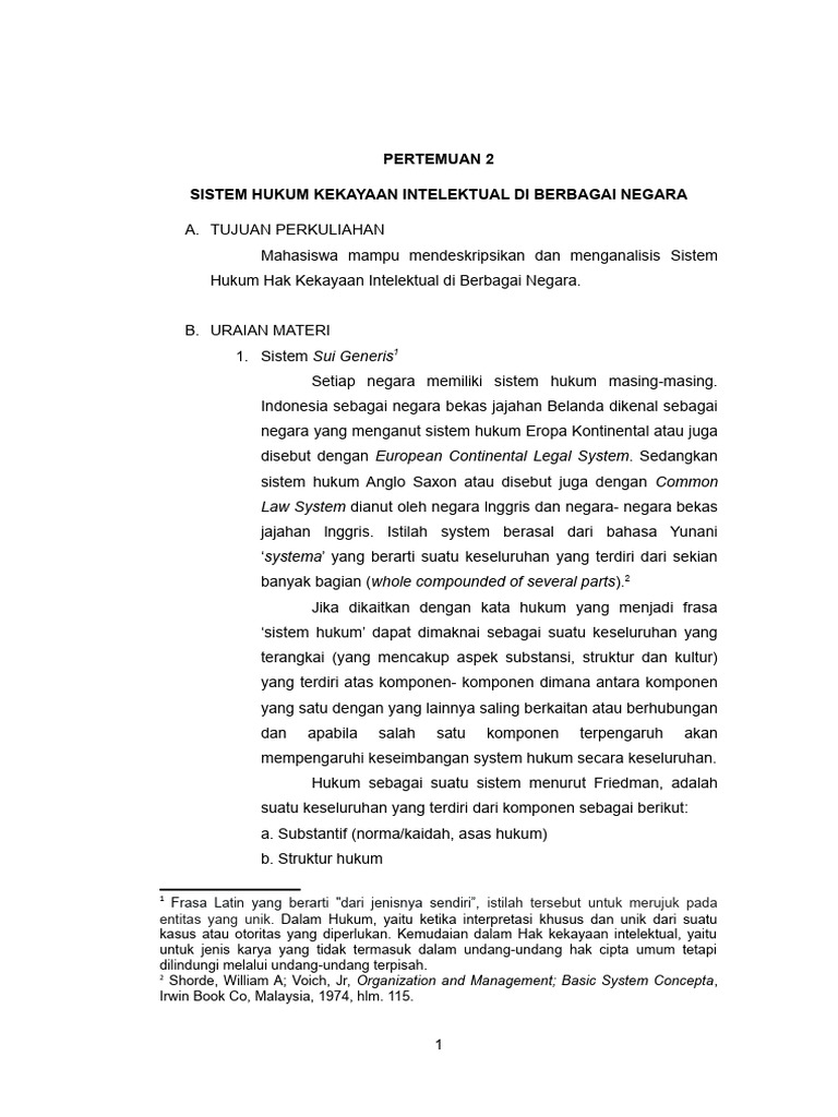 Pertemuan 2 Hki | PDF