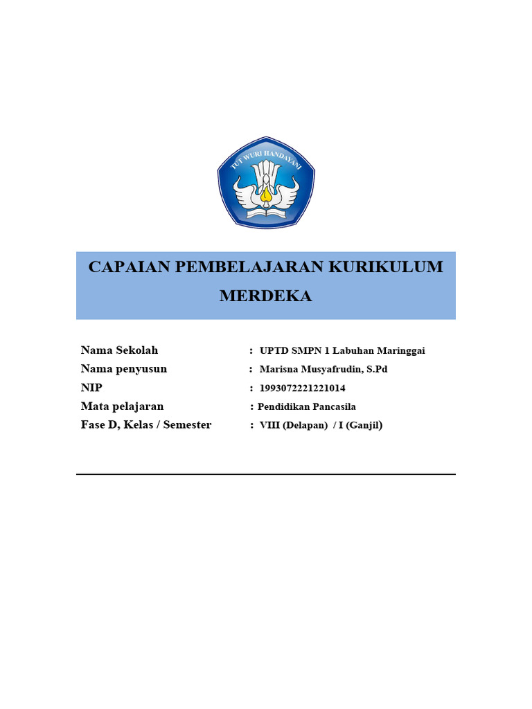 Capaian Pembelajaran Print Pdf