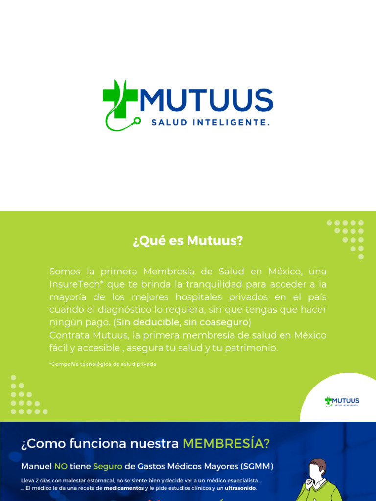 Presentación Mutuus 2023-1 | PDF | Hospital | Especialidades Medicas