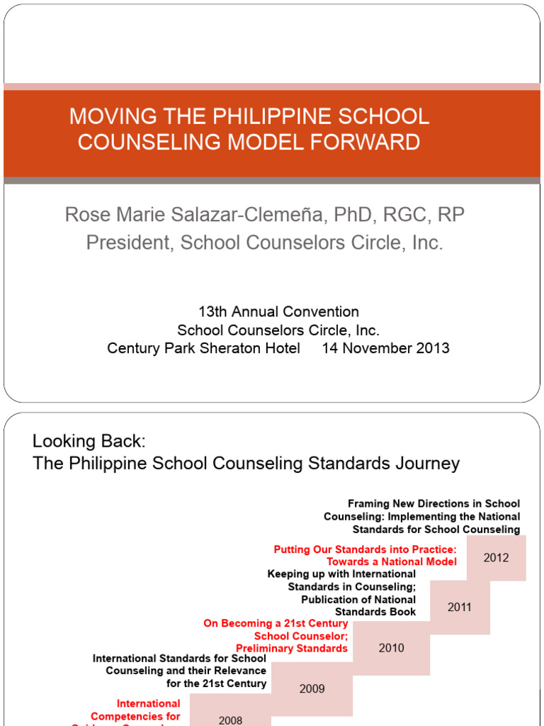 Moving The Philippine SCHOOL COUNSELING Model Forw | PDF