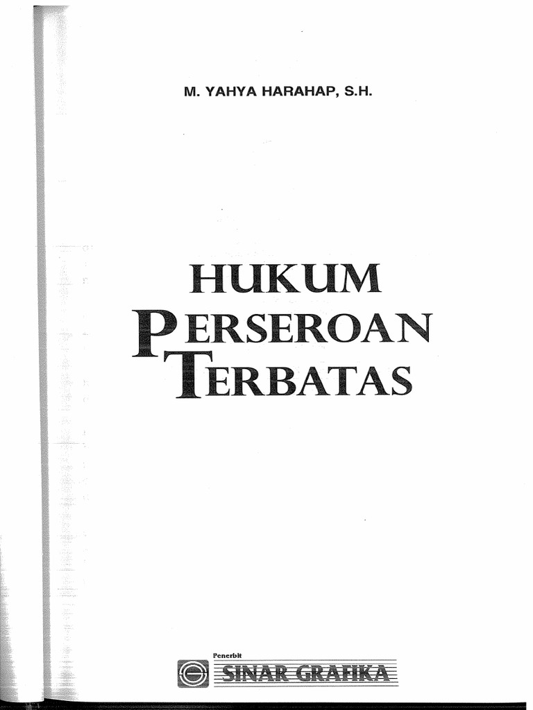 Hukum Perseroan Terbatas (M. Yahya Harahap, S.H.) | PDF
