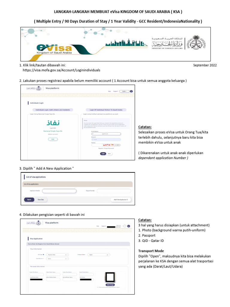 How To Make Evisa KSA - MultipleEntry - GCCResidence | PDF