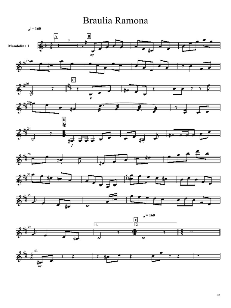 Braulia Ramona - Mandolina 1 | PDF