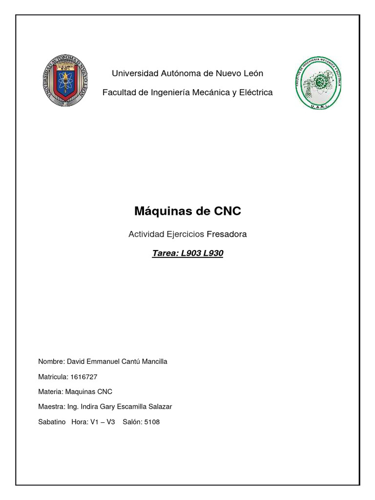 CNC Programming Exercise | PDF