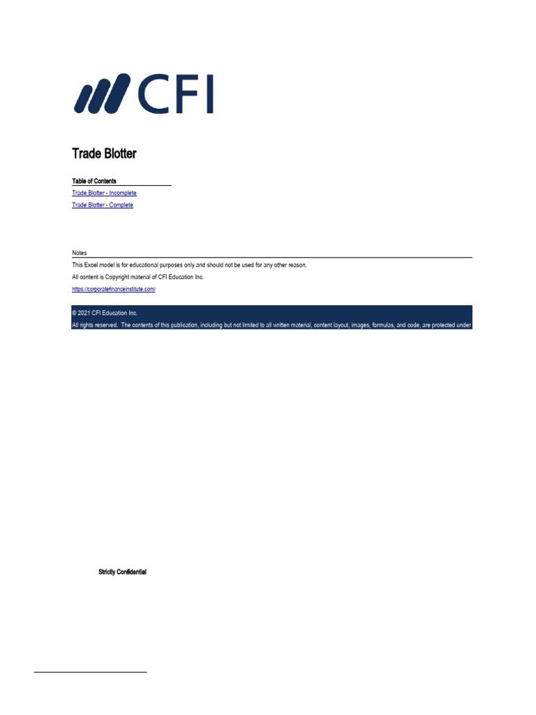 Trade Blotter (Incomplete + Complete) | PDF | Business Economics ...