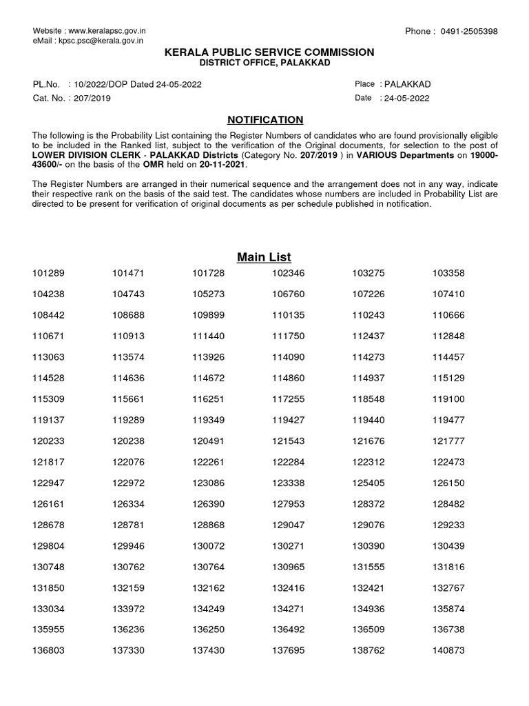 LDC Rank List (Short List) and Cutoff Mark 2022 | PDF