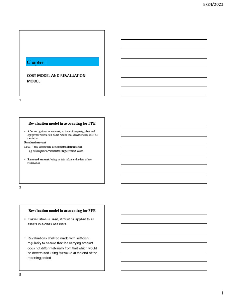 Microsoft PowerPoint - PPE - Cost Model and Revaluation Model | PDF