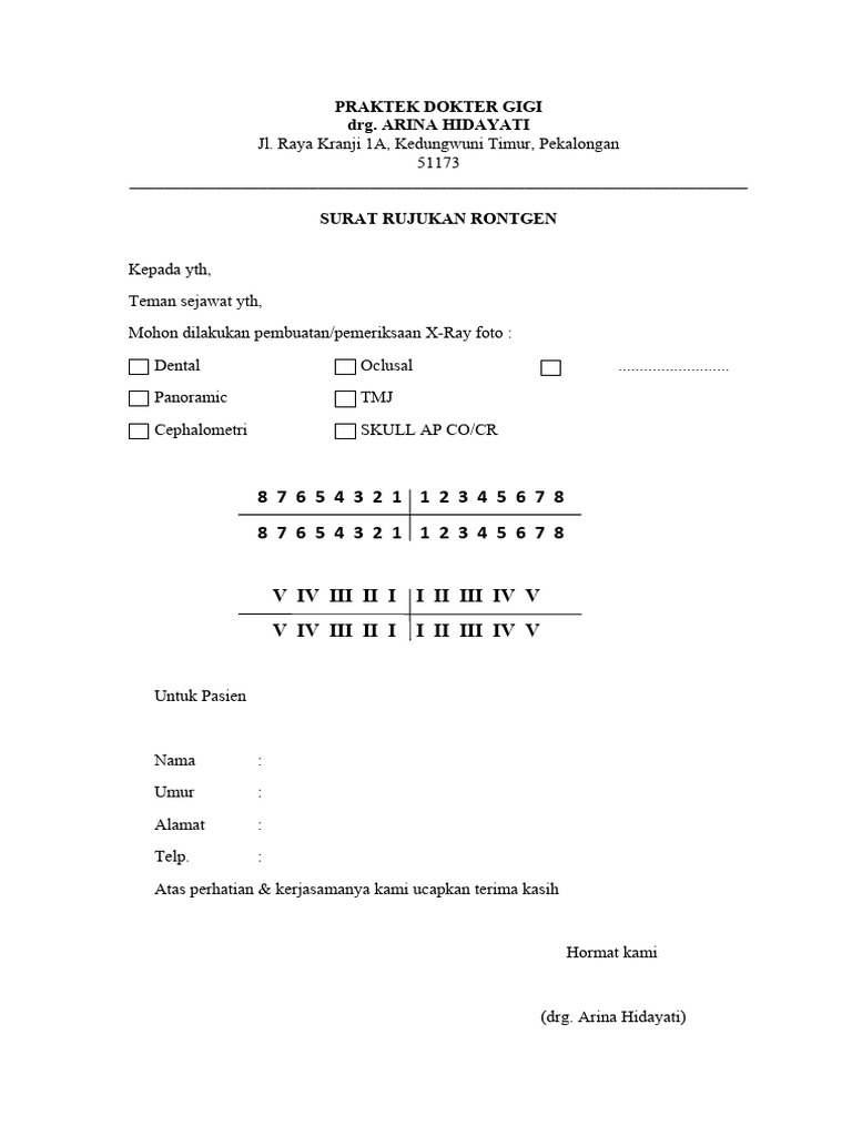 Rujukan Rontgen | PDF