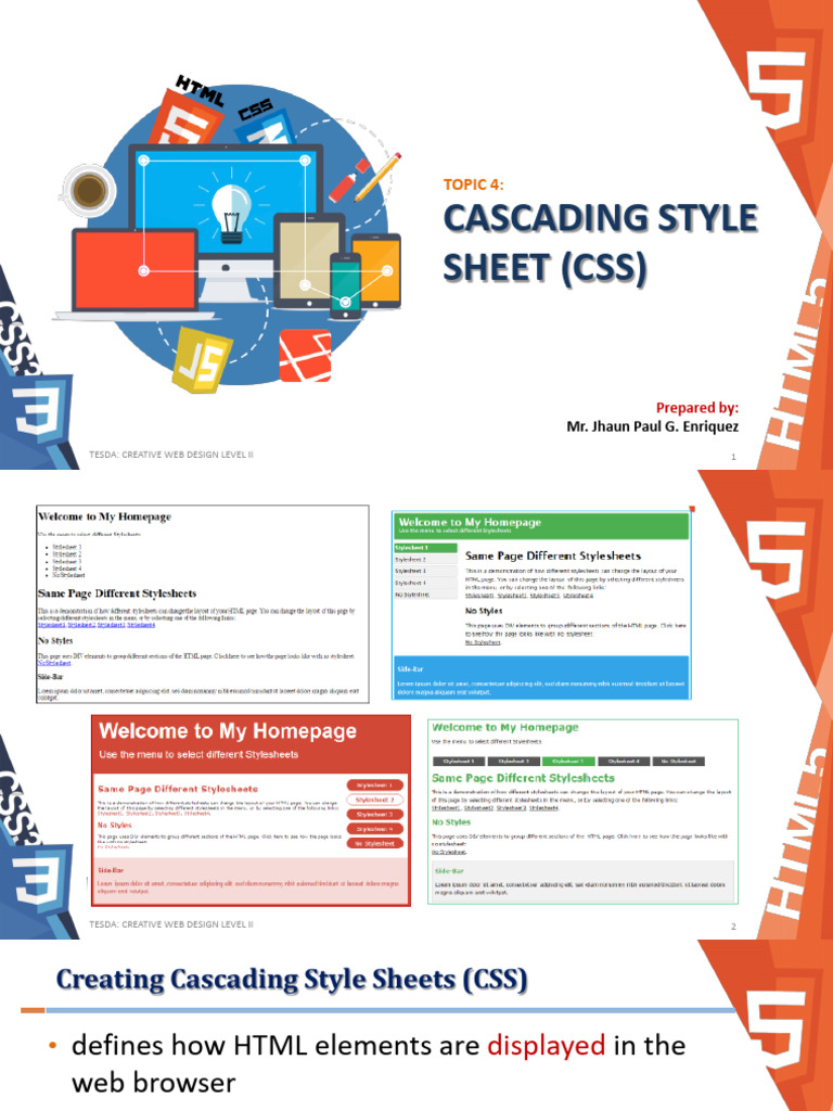 CWD Module 4 - Cascading Style Sheet | PDF