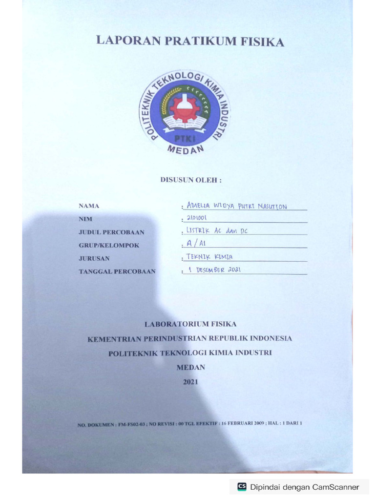 Amelia Widya Putri Nasution - Laporan Listrik Ac Dan DC | PDF