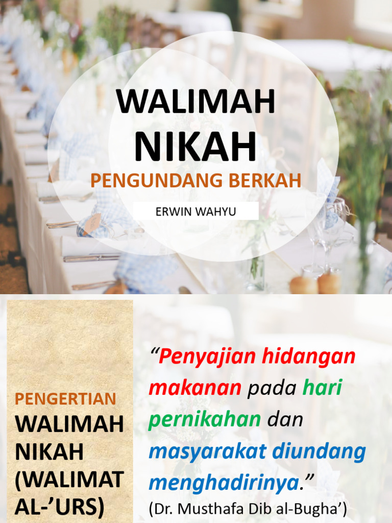 Walimah Nikah Pengundang Berkah Pdf